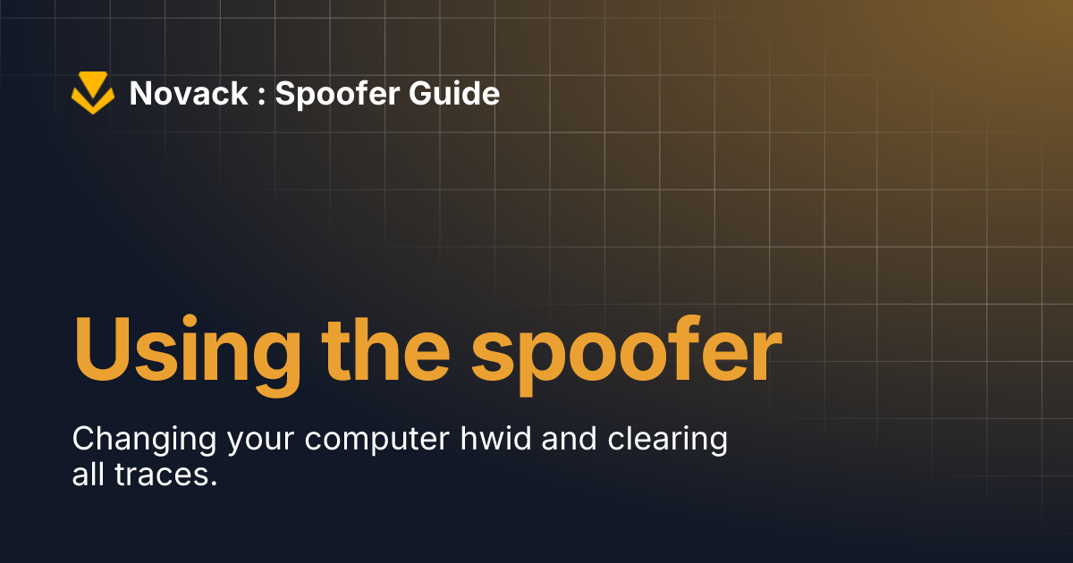 Using the spoofer | Novack : Spoofer Guide